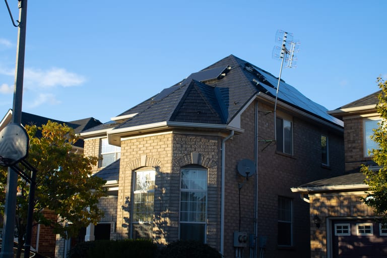 Interlock Aluminum Slate Metal Roofing – Black | Oakville, ON (Front ...